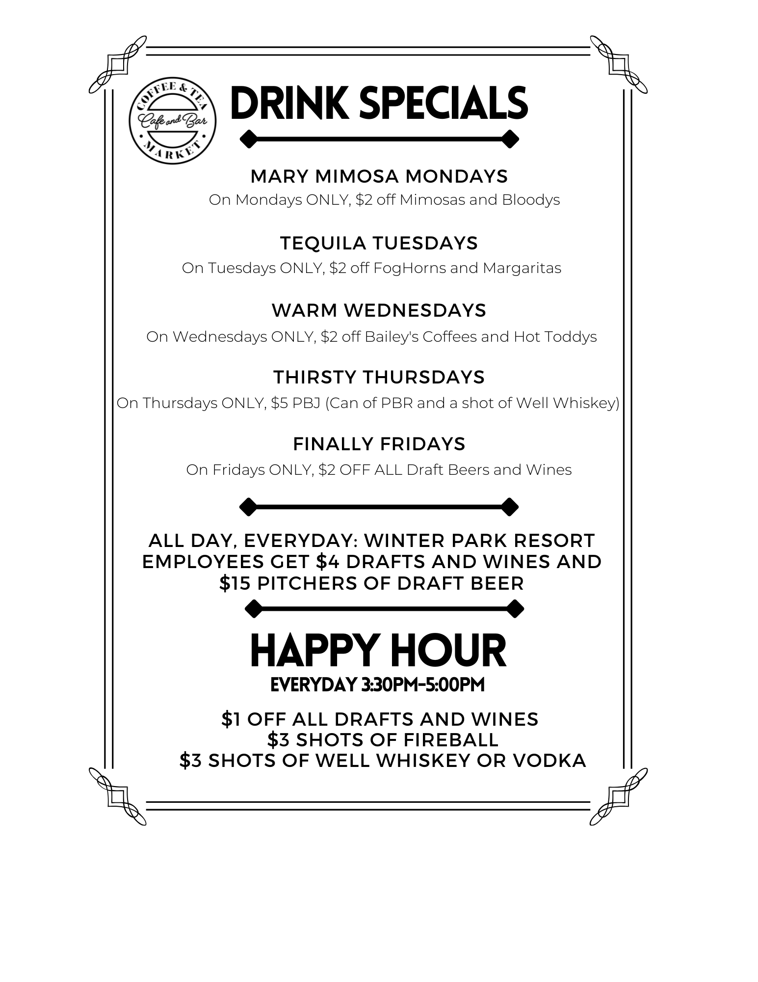 BAR MENU